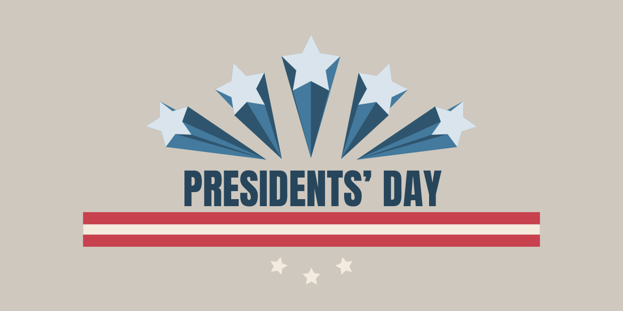 3D Stars and Stripes Presidents' Day Sign Template | Square Signs