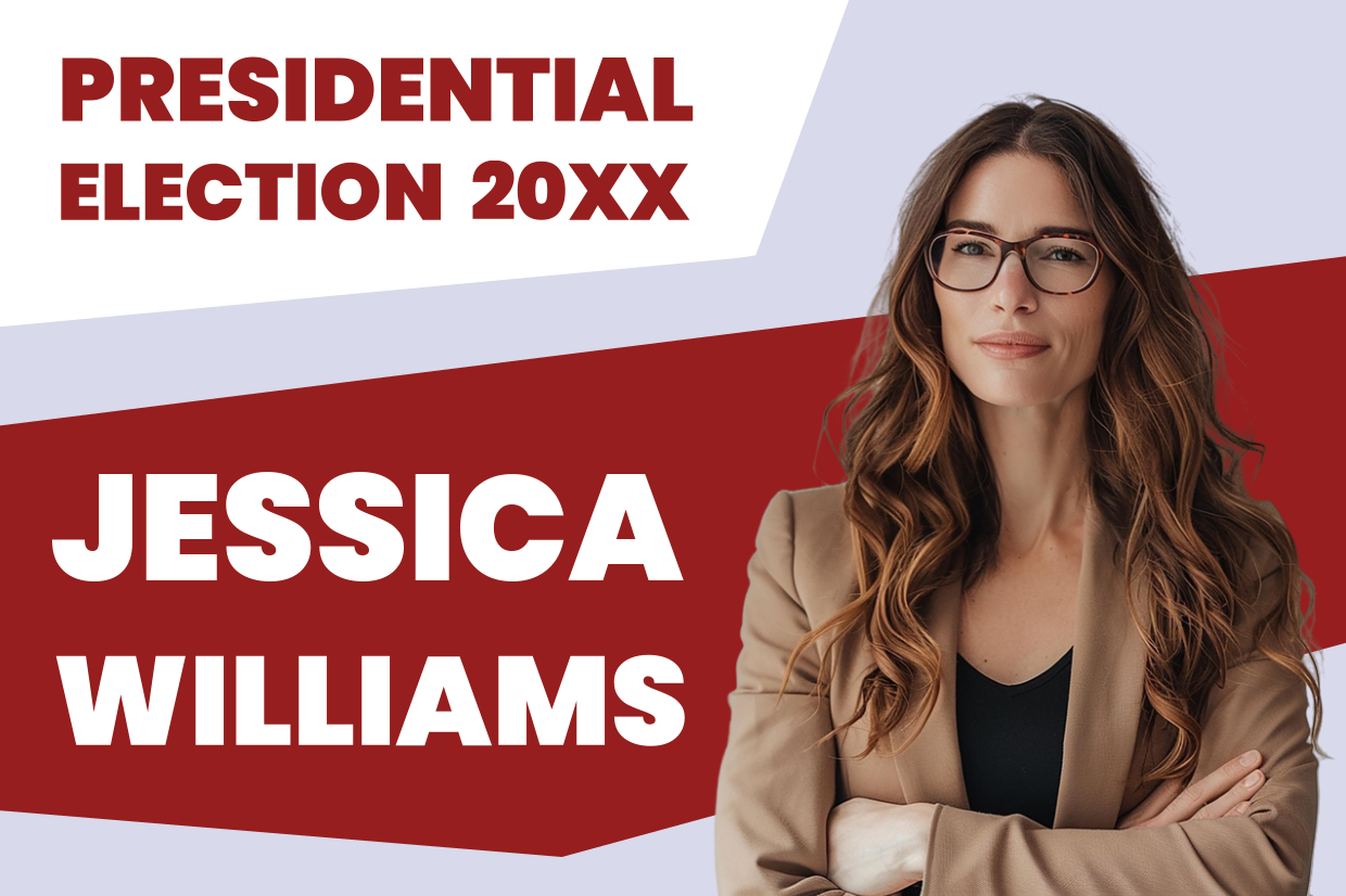 Professional Red Presidential Election Sign Template | Square Signs