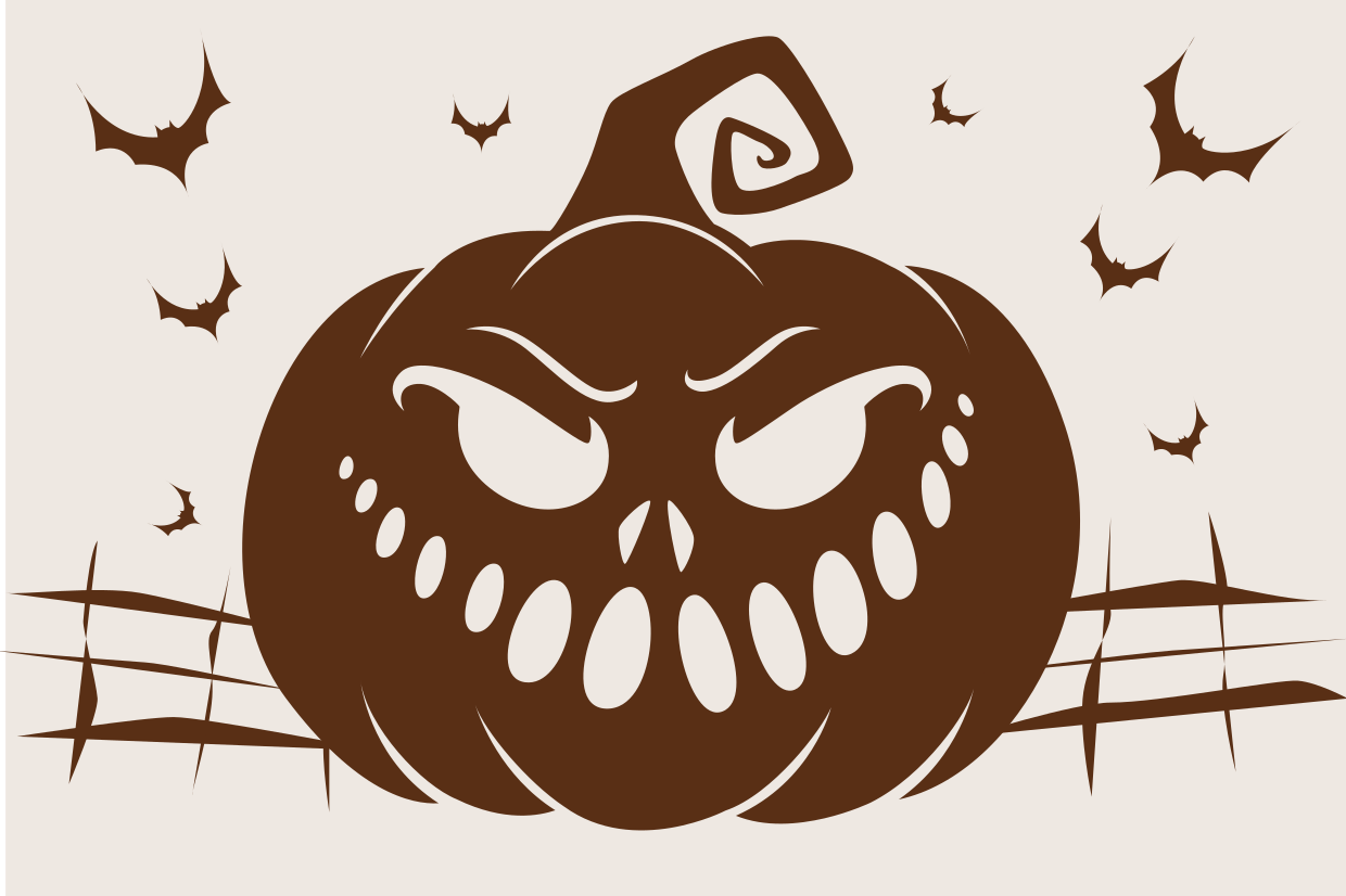 Mischievous Pumpkin Halloween Sign Template | Square Signs