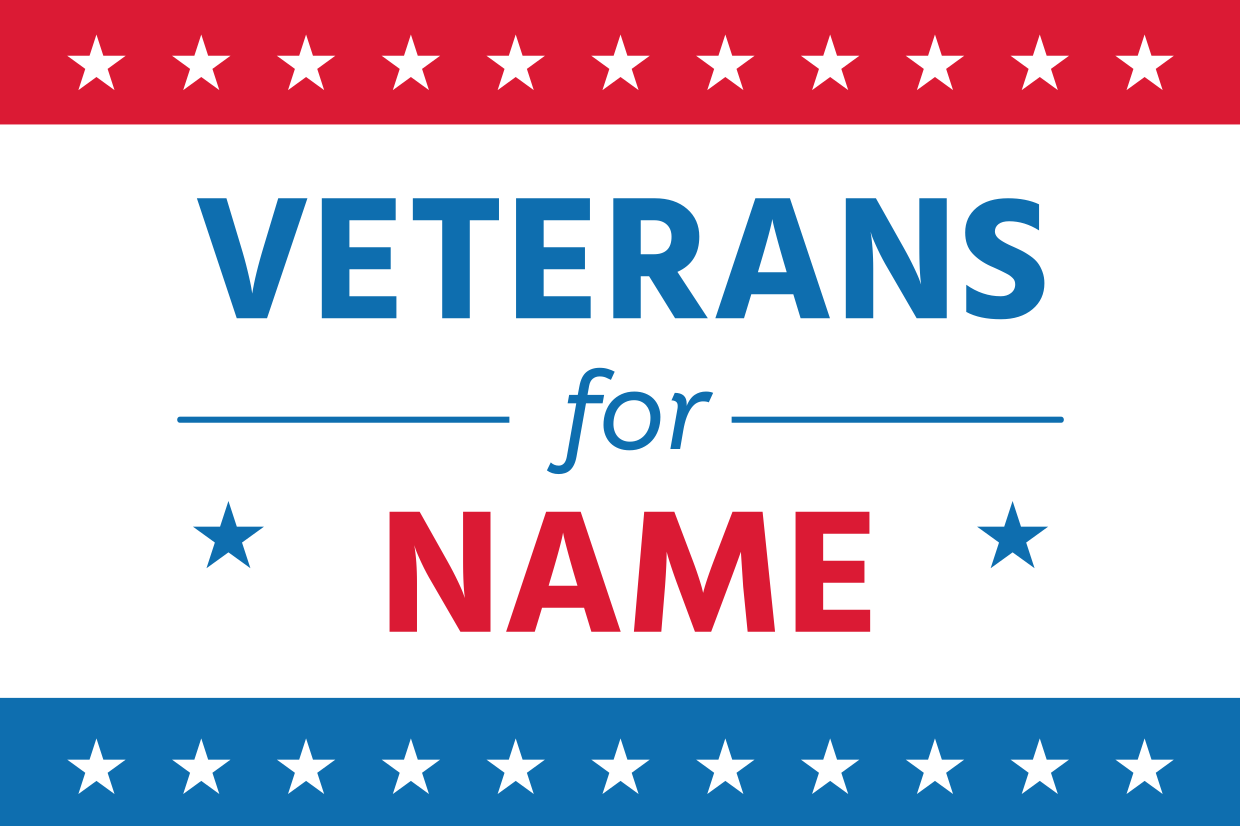 Red, White and Blue Presidential Elections Sign Template | Square Signs