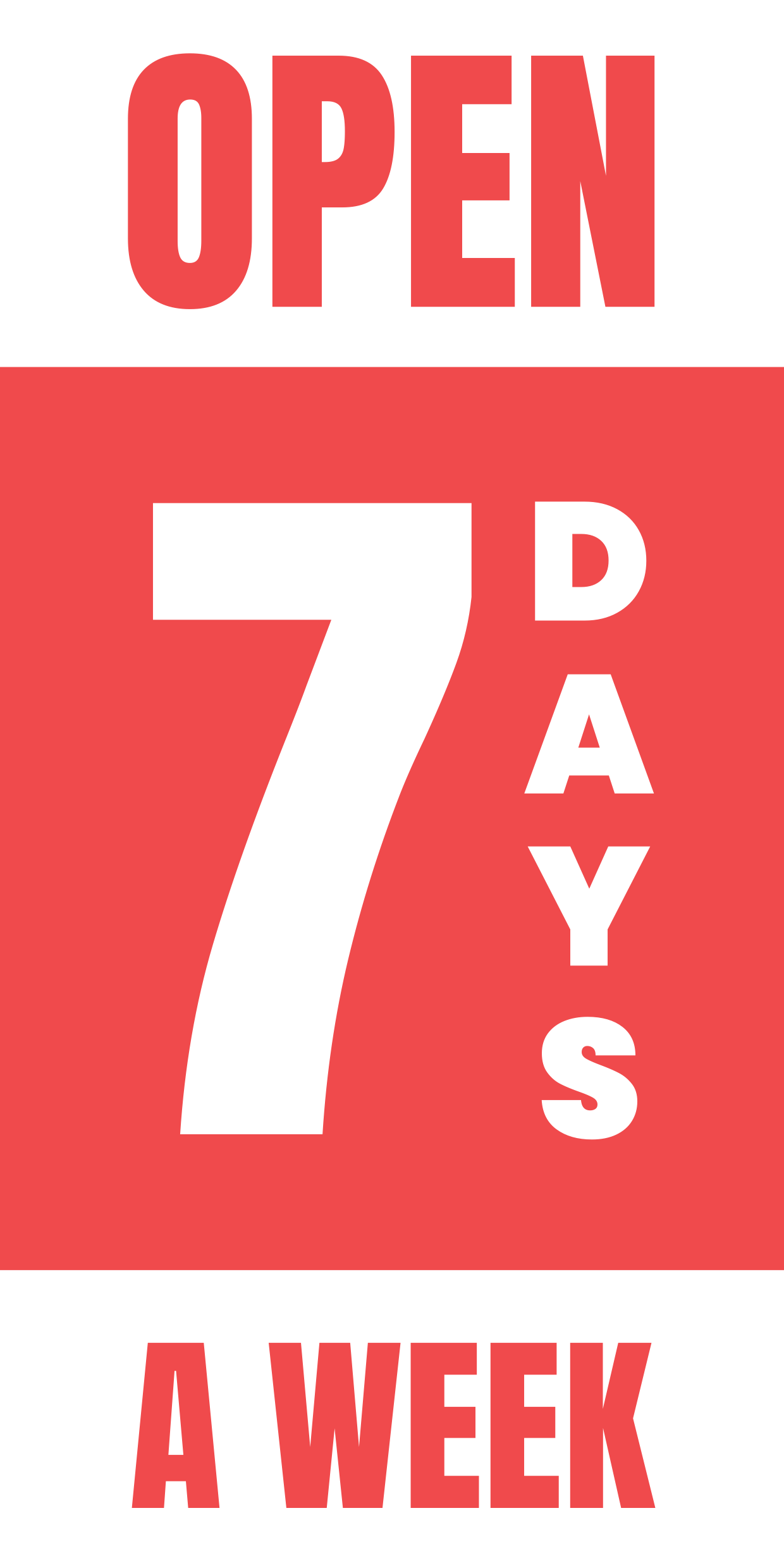 Red and White All Week Open Sign Template | Square Signs