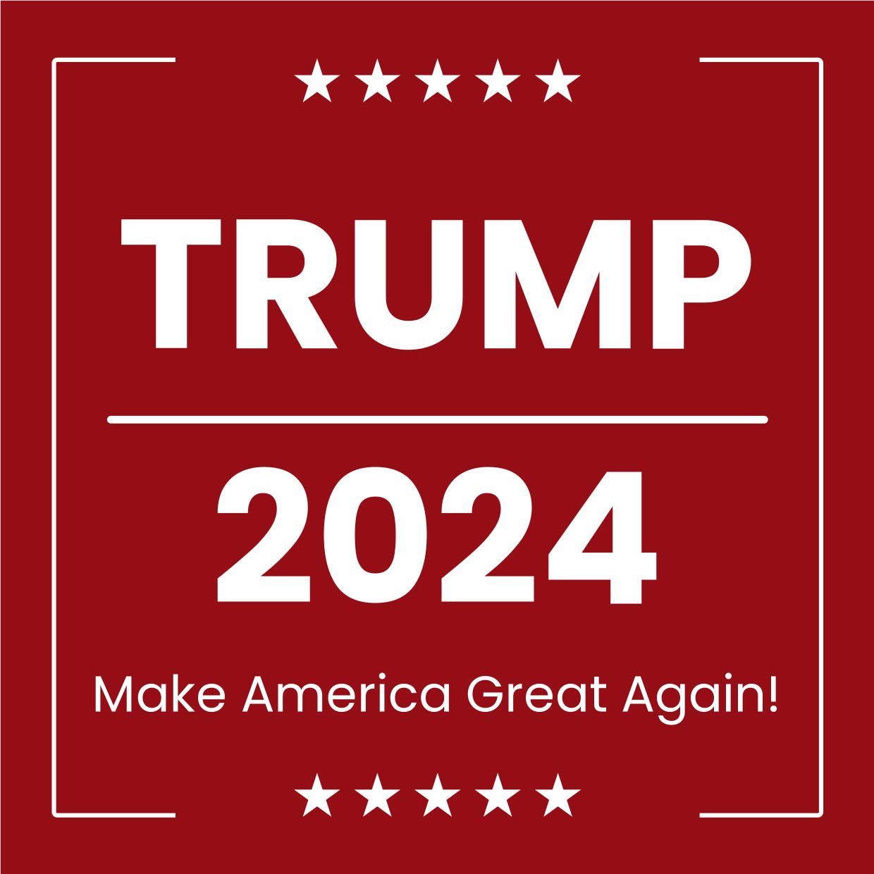Red and White Presidential Election Sign Template | Square Signs