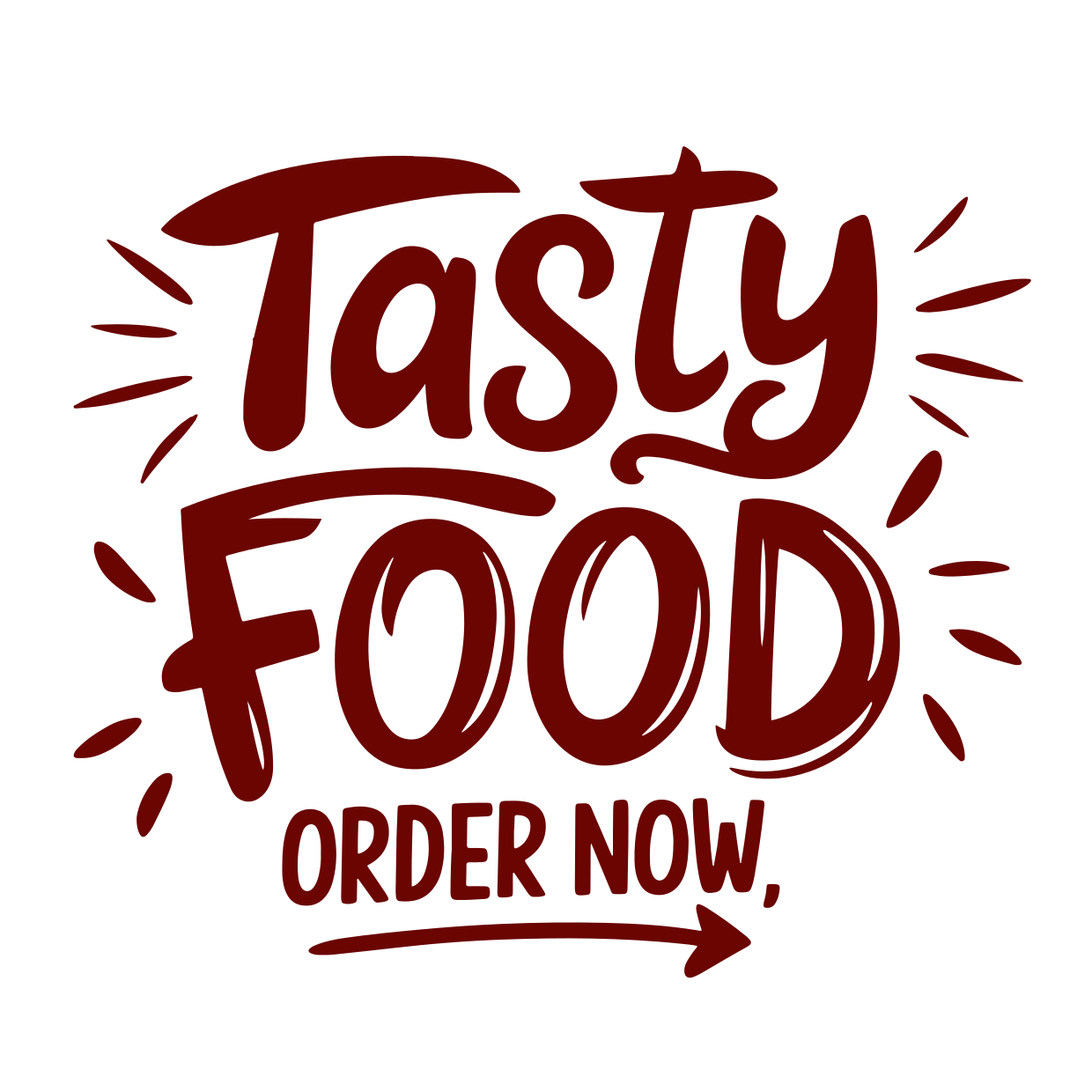Tasty Food Order Now Promotional Sign Template | Square Signs