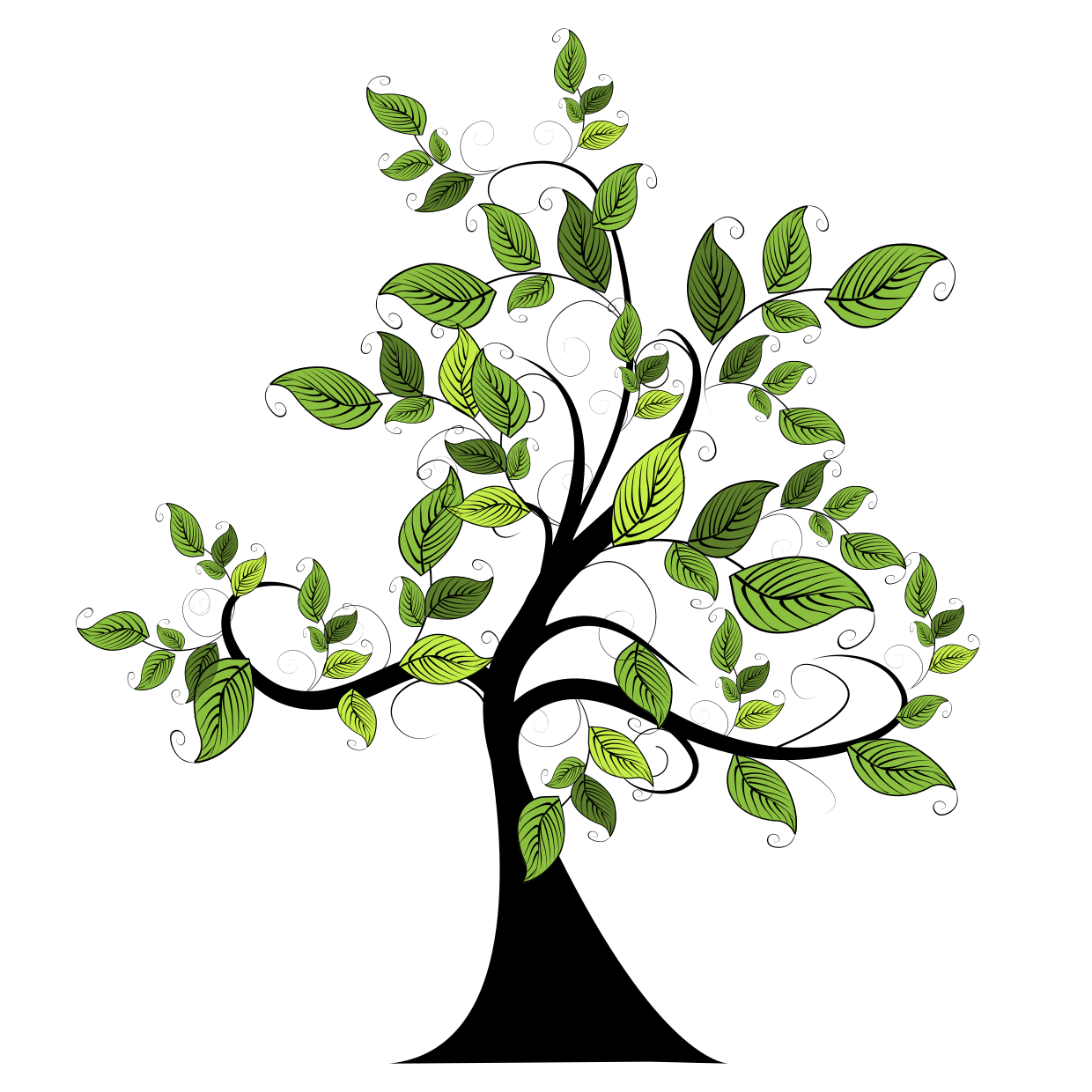 Lush Tree With Green Leaves Nature Template | Square Signs