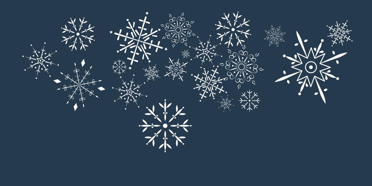 Elaborate Snowflakes on a Blue Background Sign Template | Square Signs