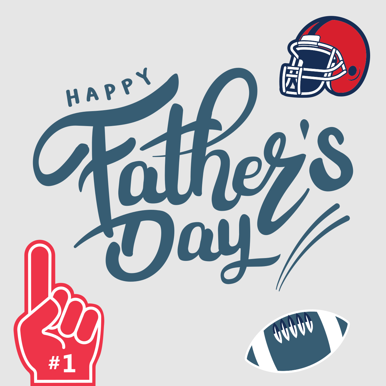 Sports-Themed Father's Day Quote Sign Template | Square Signs