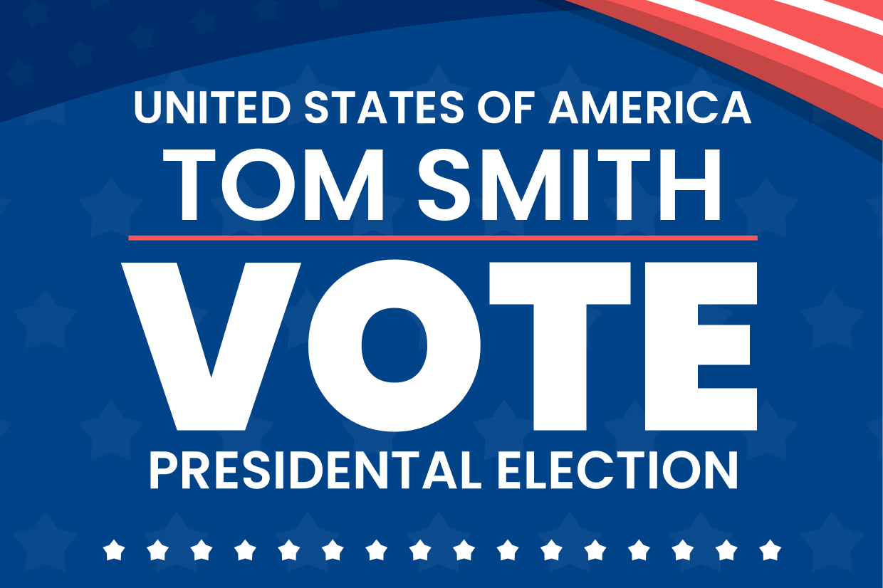 Star-Themed Blue Presidential Elections Sign Template | Square Signs