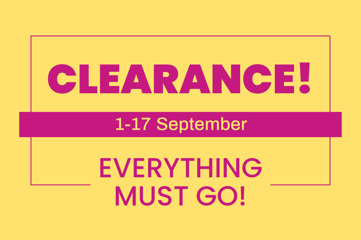 Purple and Yellow Store Clearance Sign Template | Square Signs