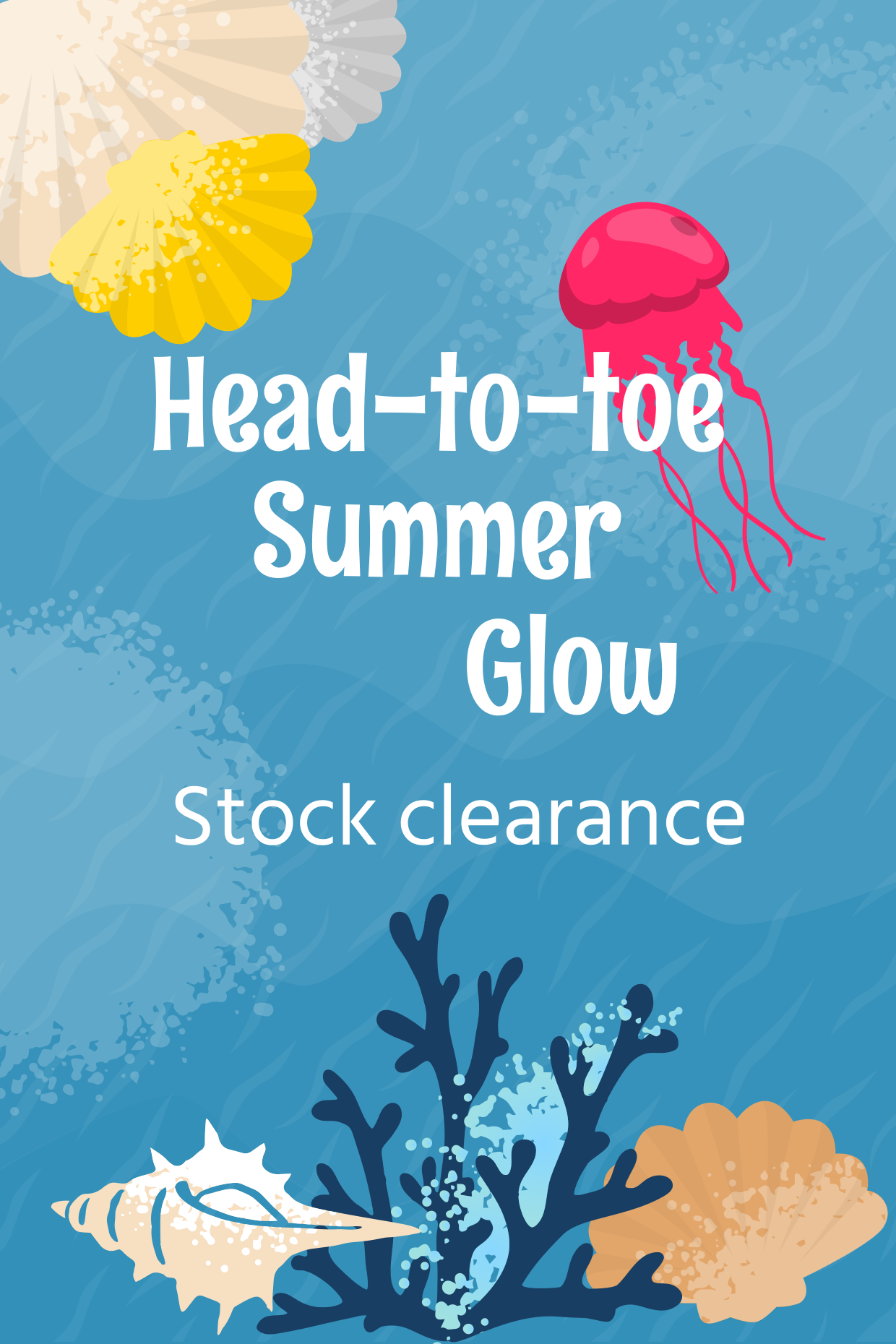 Marine Summer Clearance Promotional Sign Template | Square Signs