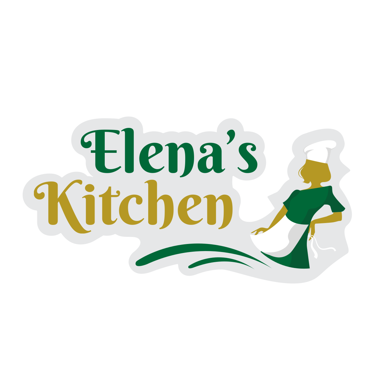 Chef With Apron and Hat Illustrated Text Sign Template | Square Signs