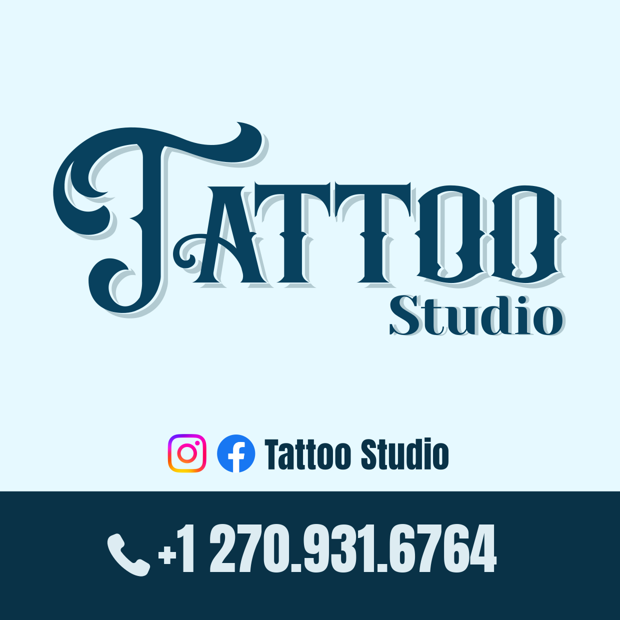 Tattoo Studio Business Sign Template | Square Signs