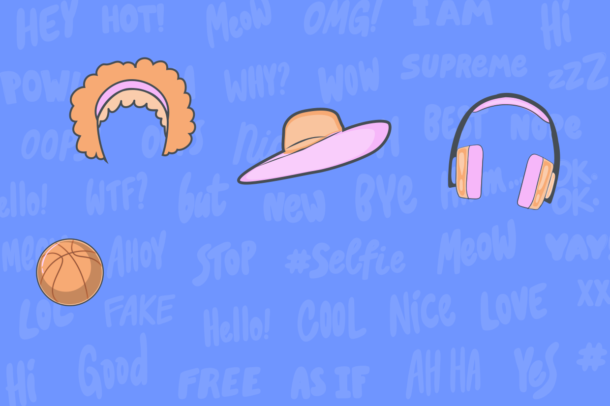 Cartooned Blue Photo Op Wall Sign Template | Square Signs