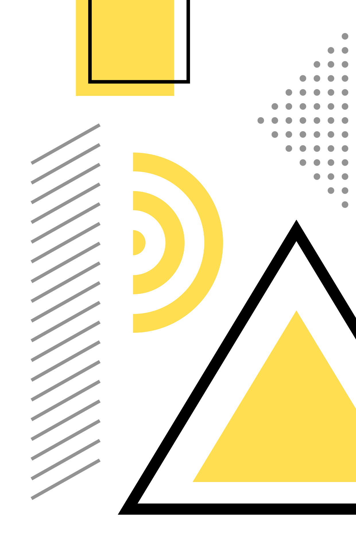 Black and Yellow Geometric Shapes Sign Template | Square Signs