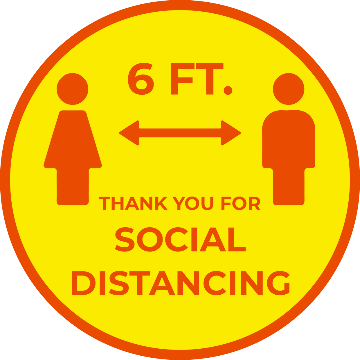 Social Distancing Symbols Public Safety Template | Square Signs
