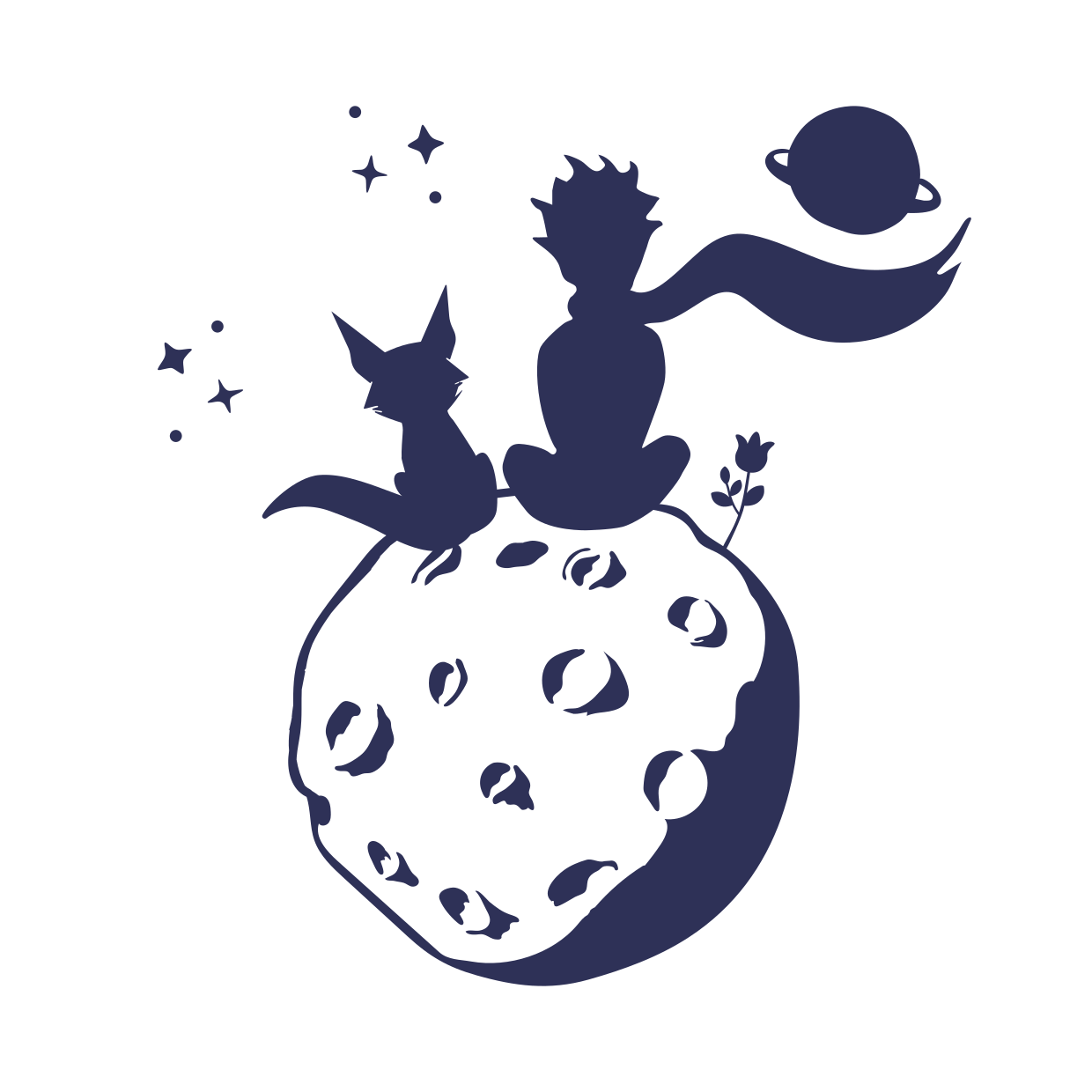 The Little Prince and Fox Sign Template | Square Signs