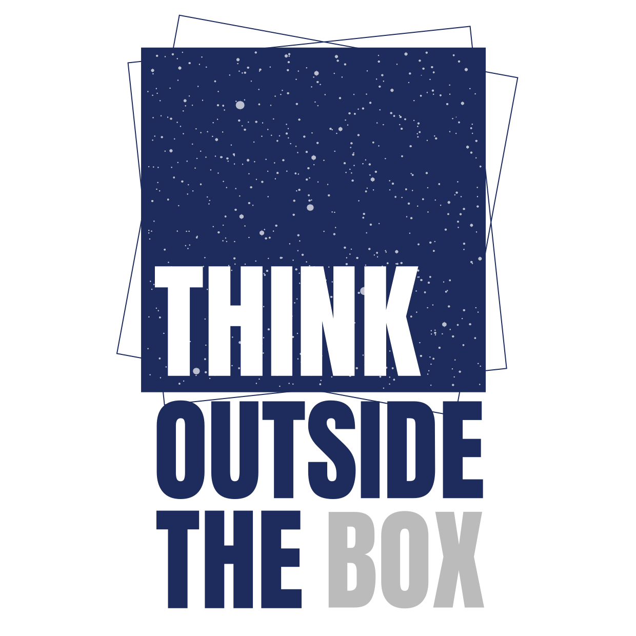 Star-Themed Think Outside the Box Quote Template | Square Signs