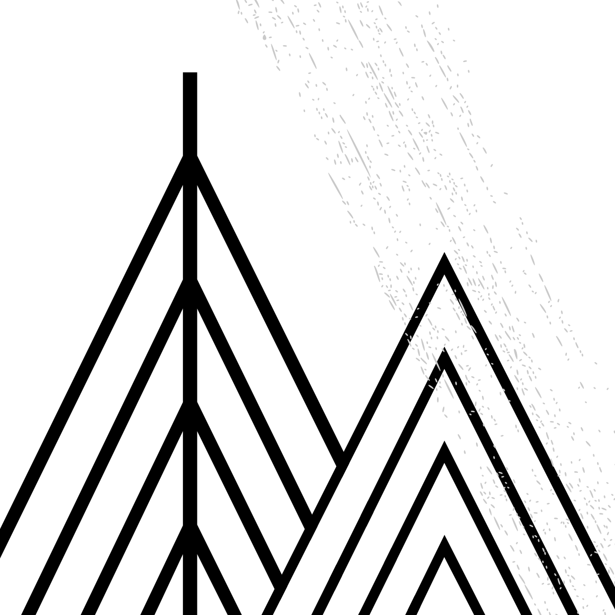 Trendy Triangular Shapes on a White Background Sign Template | Square Signs