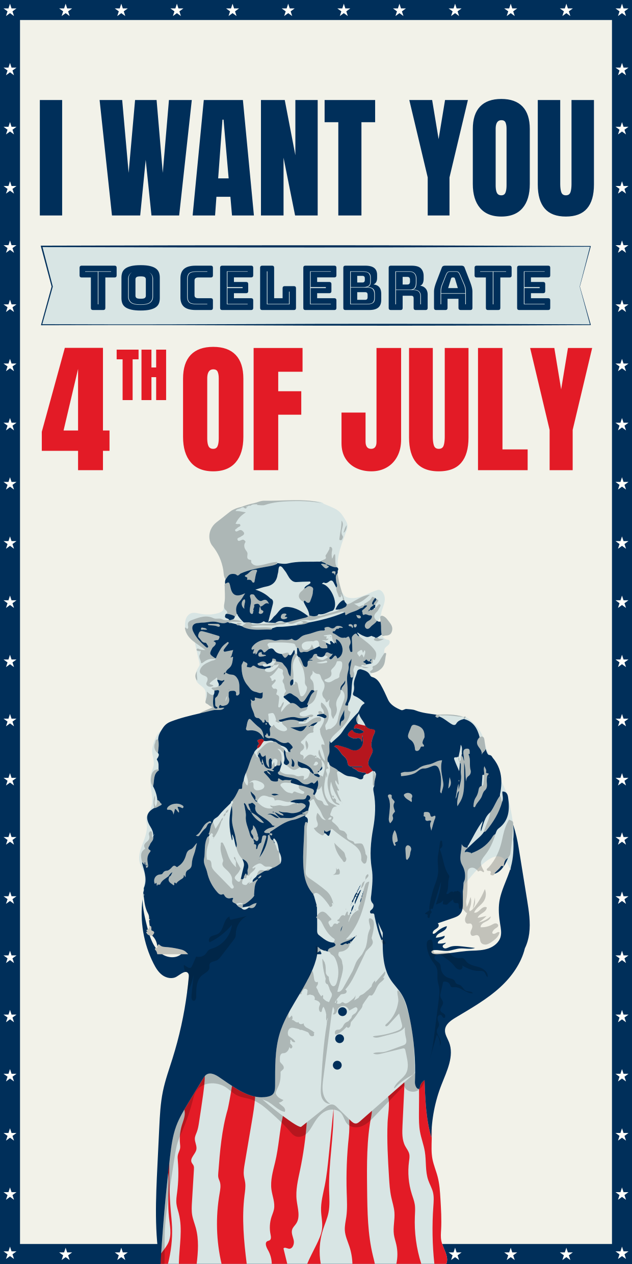 Uncle Sam-Inspired 4th of July Quote Sign Template | Square Signs