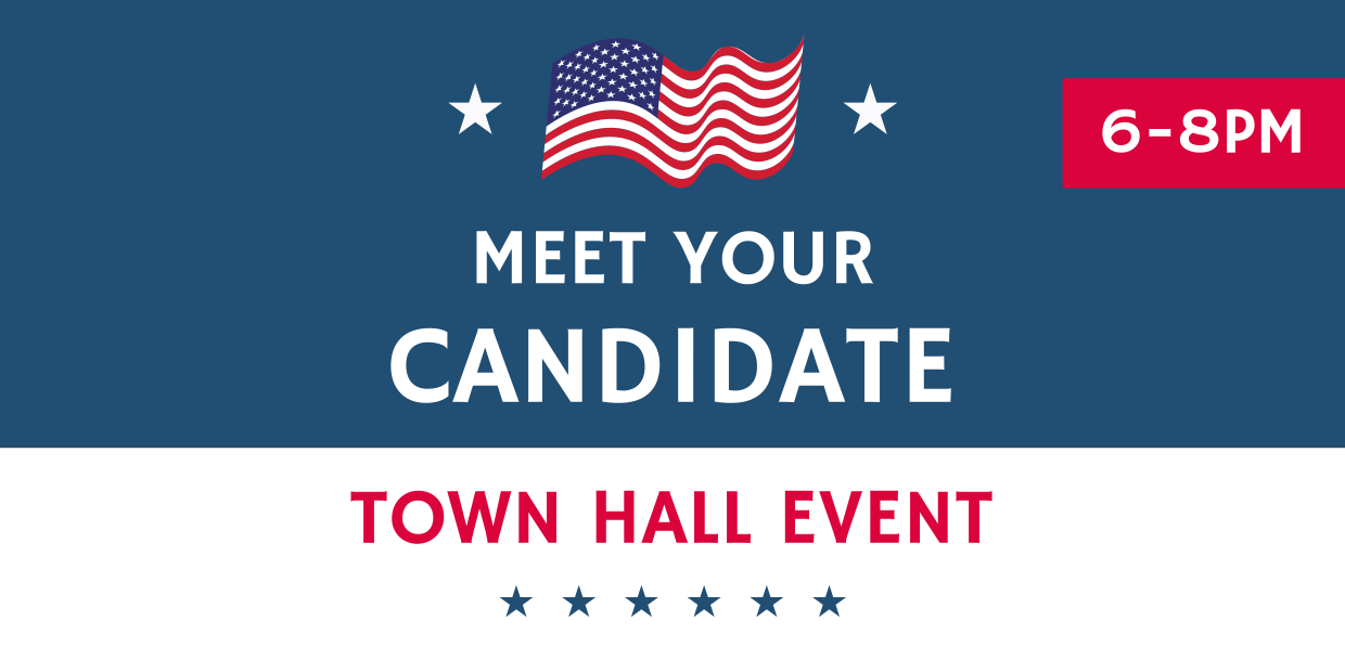 US Flag-Inspired Political Event Sign Template | Square Signs