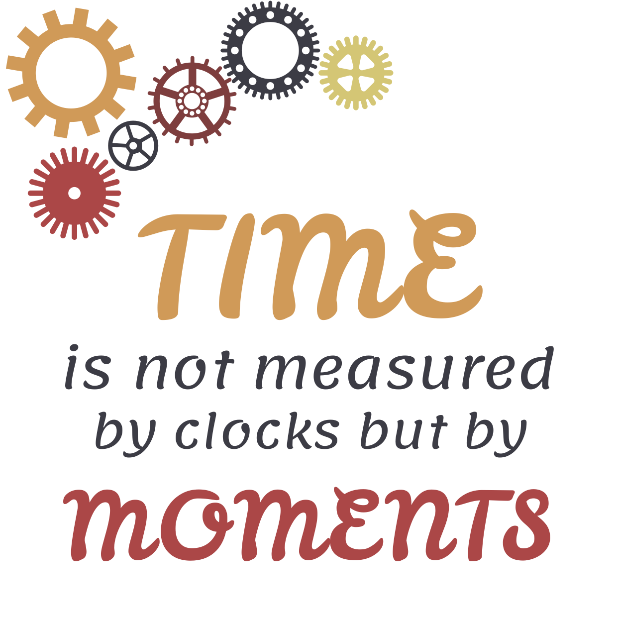 Mechanical Gears With a Quote Sign Template | Square Signs