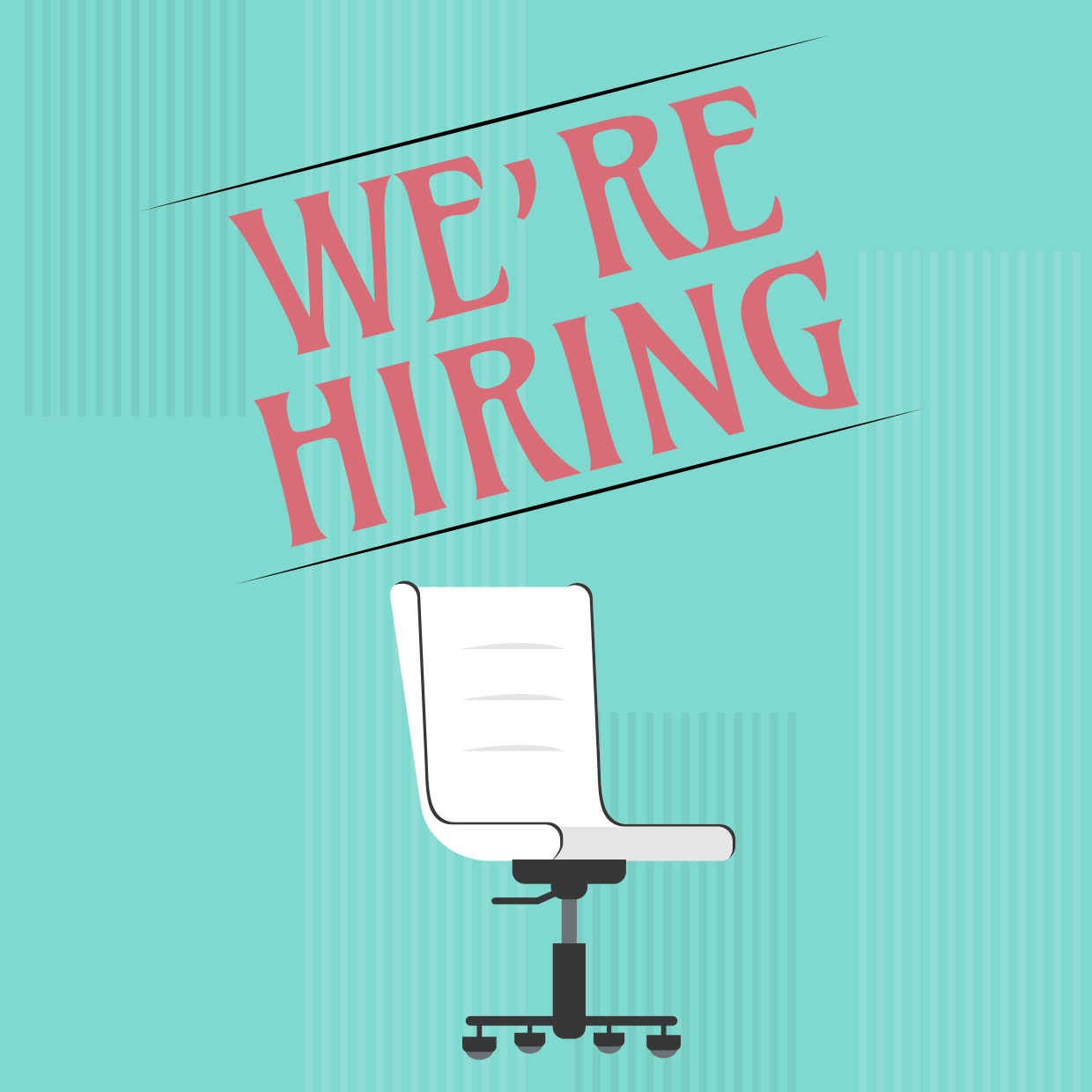 We Are Hiring Job Announcement Sign Template | Square Signs