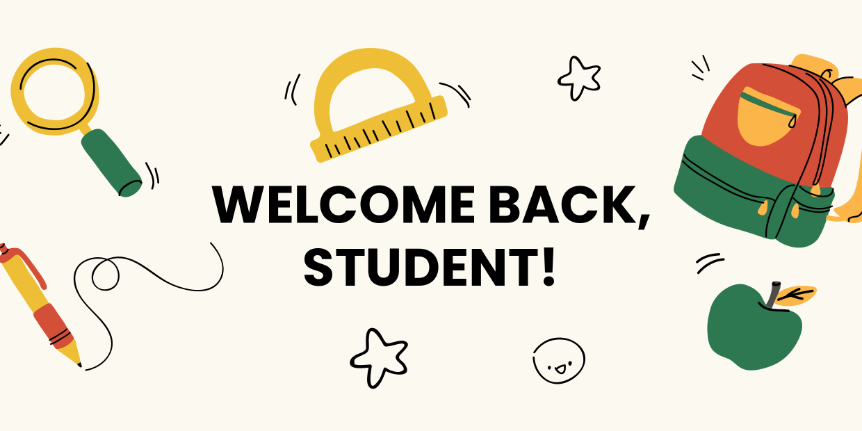 Welcome Back Students School Supplies Sign Template | Square Signs