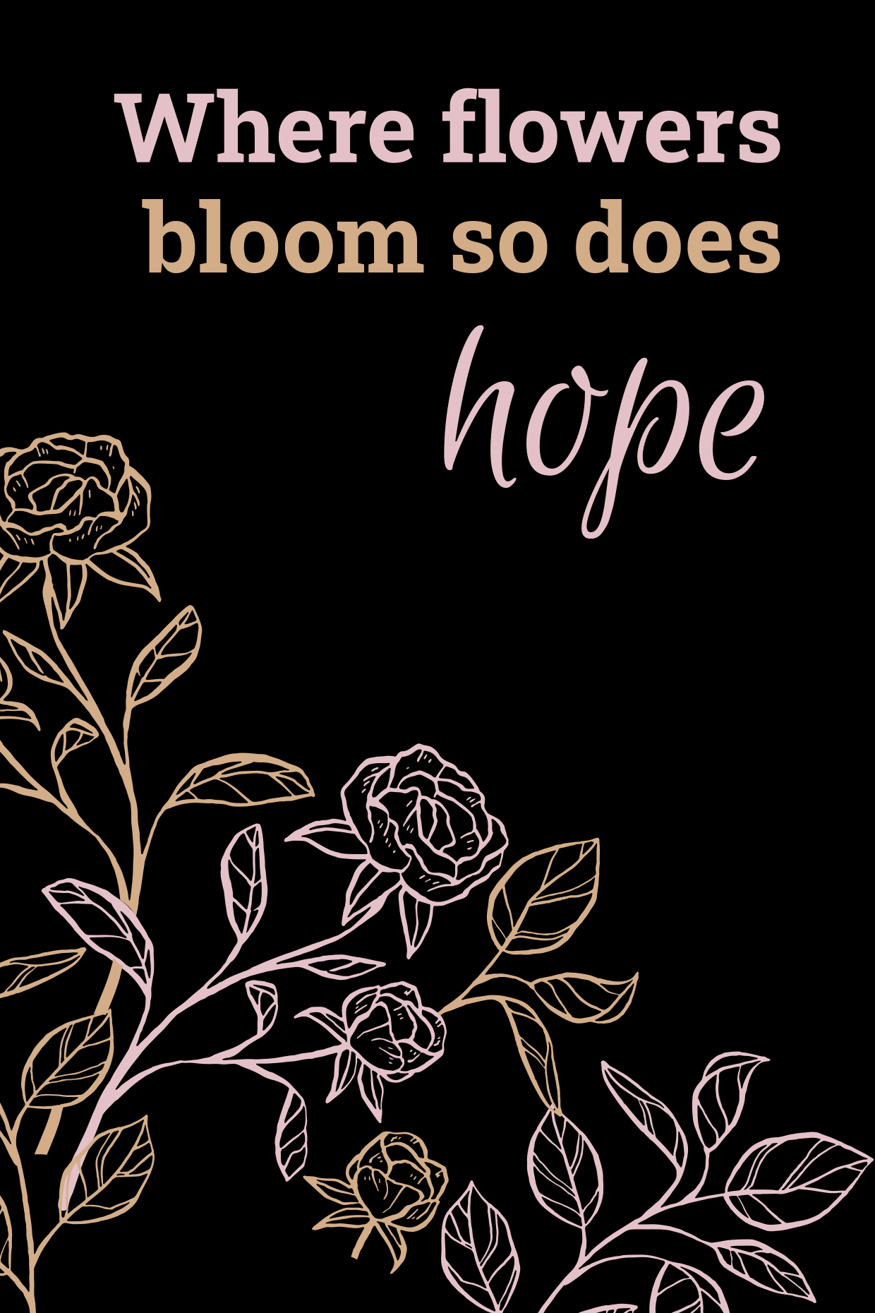 Floral Design-Inspired Quote Sign Template | Square Signs