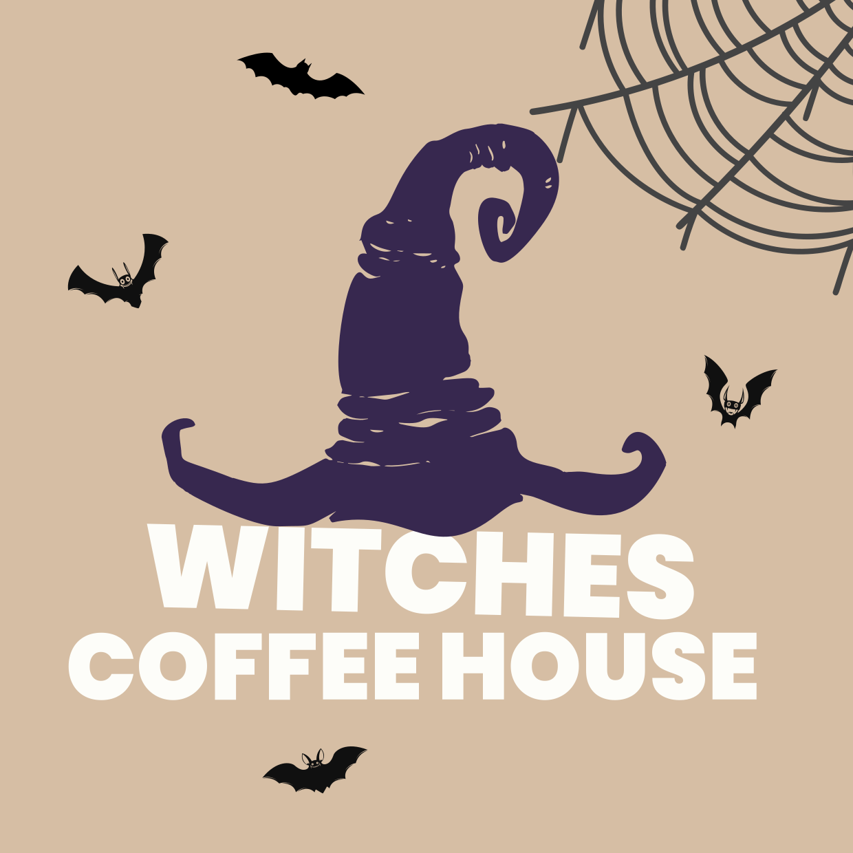 Witches Coffee House Halloween Sign Template | Square Signs