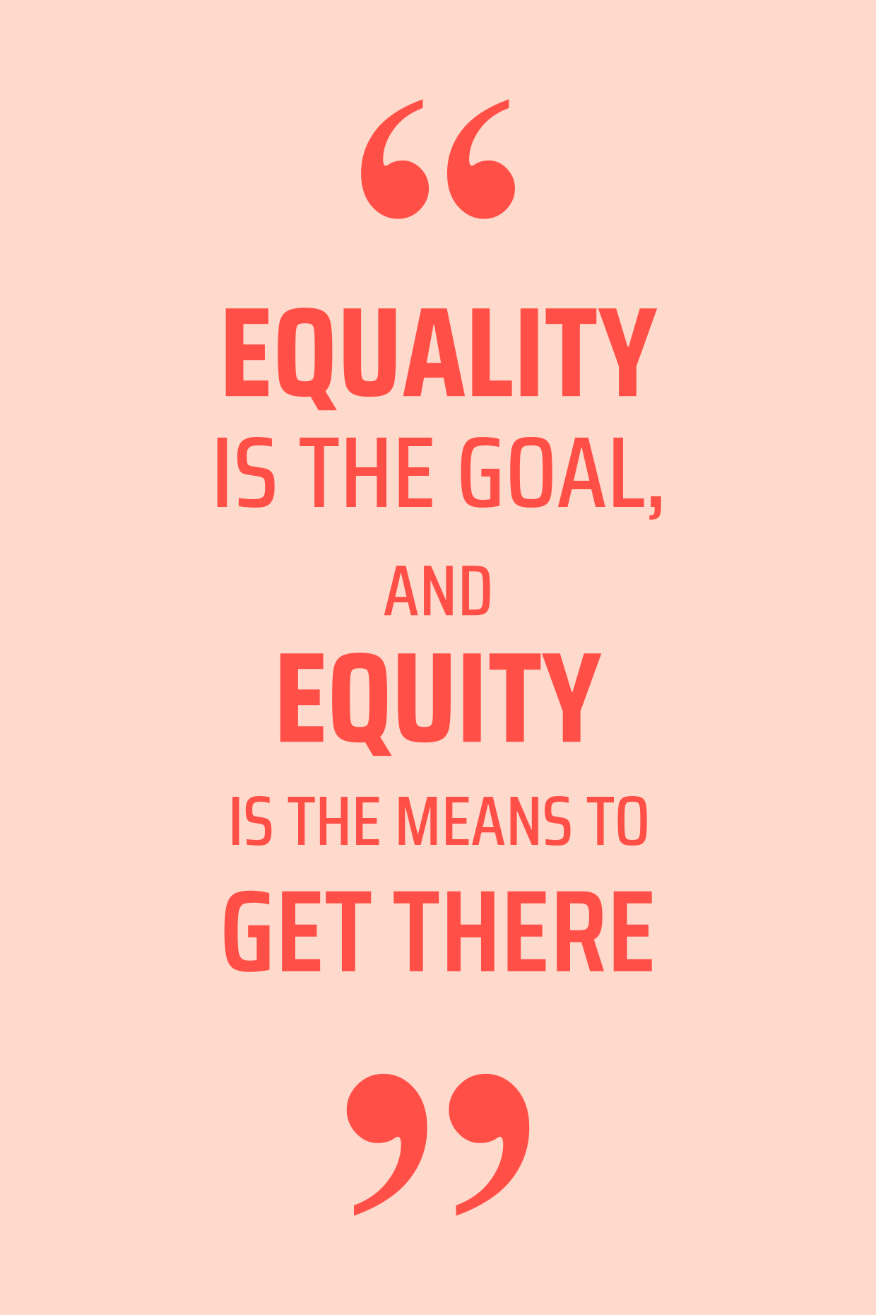 Coral-Themed Women's Day Equity Quote Sign Template | Square Signs