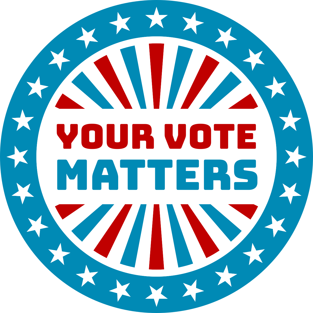 Red, White and Blue Your Vote Matters Political Template | Square Signs