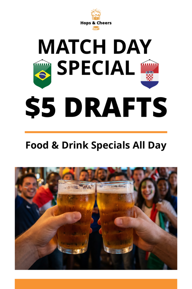 Bar Specials Food & Drink World Cup Sign Template